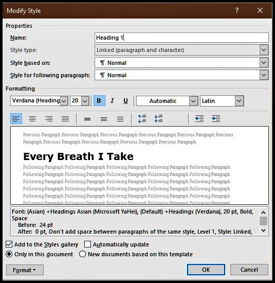 What Style! Word Formatting now with Colossal Panache – Pt 2